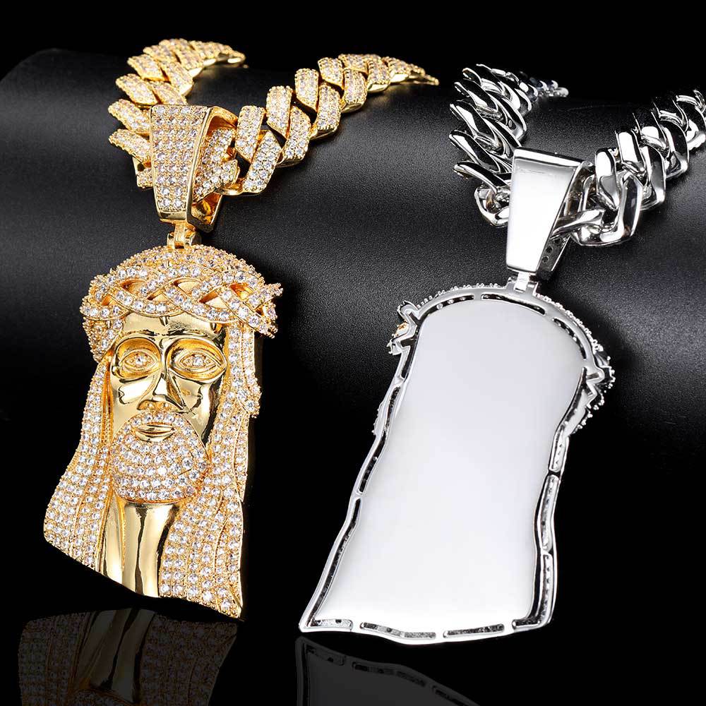 18K Gold-Plated Iced Out Jesus Pendant – ICEEDRIP