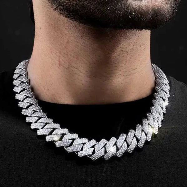 Prong Cuban Link Chain - 19MM 3-Row Link Chain | ICEEDRIP