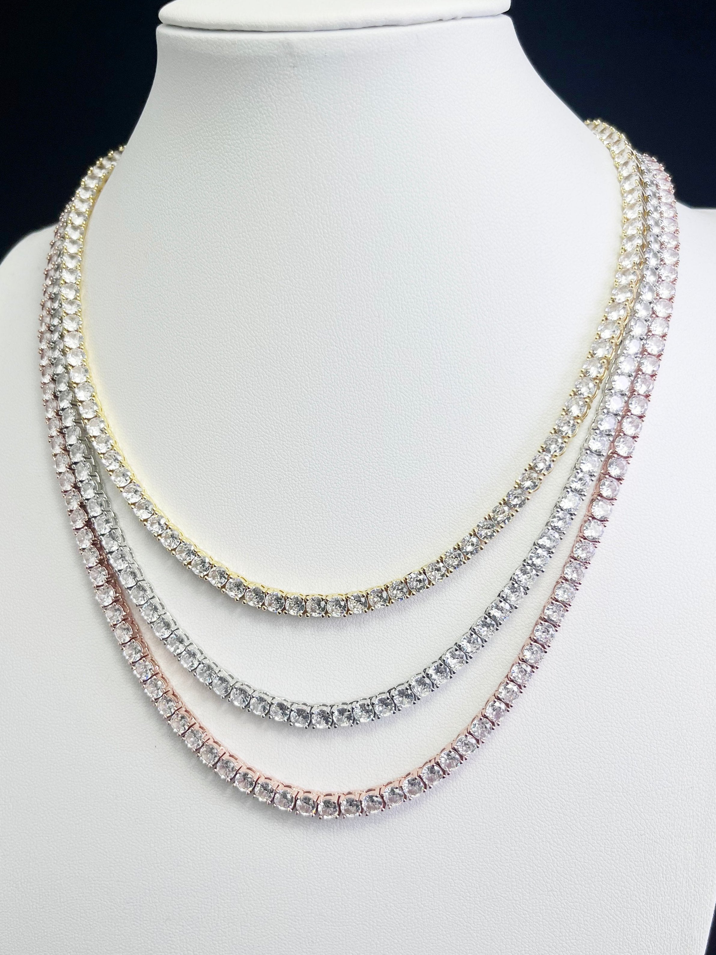 5mm 18K Gold-Plated Iced Tennis Chain – ICEEDRIP