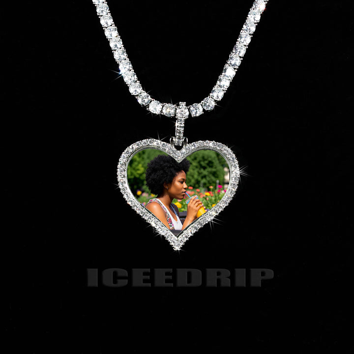 Heart-shaped Custom Picture Necklace丨ICEEDRIP