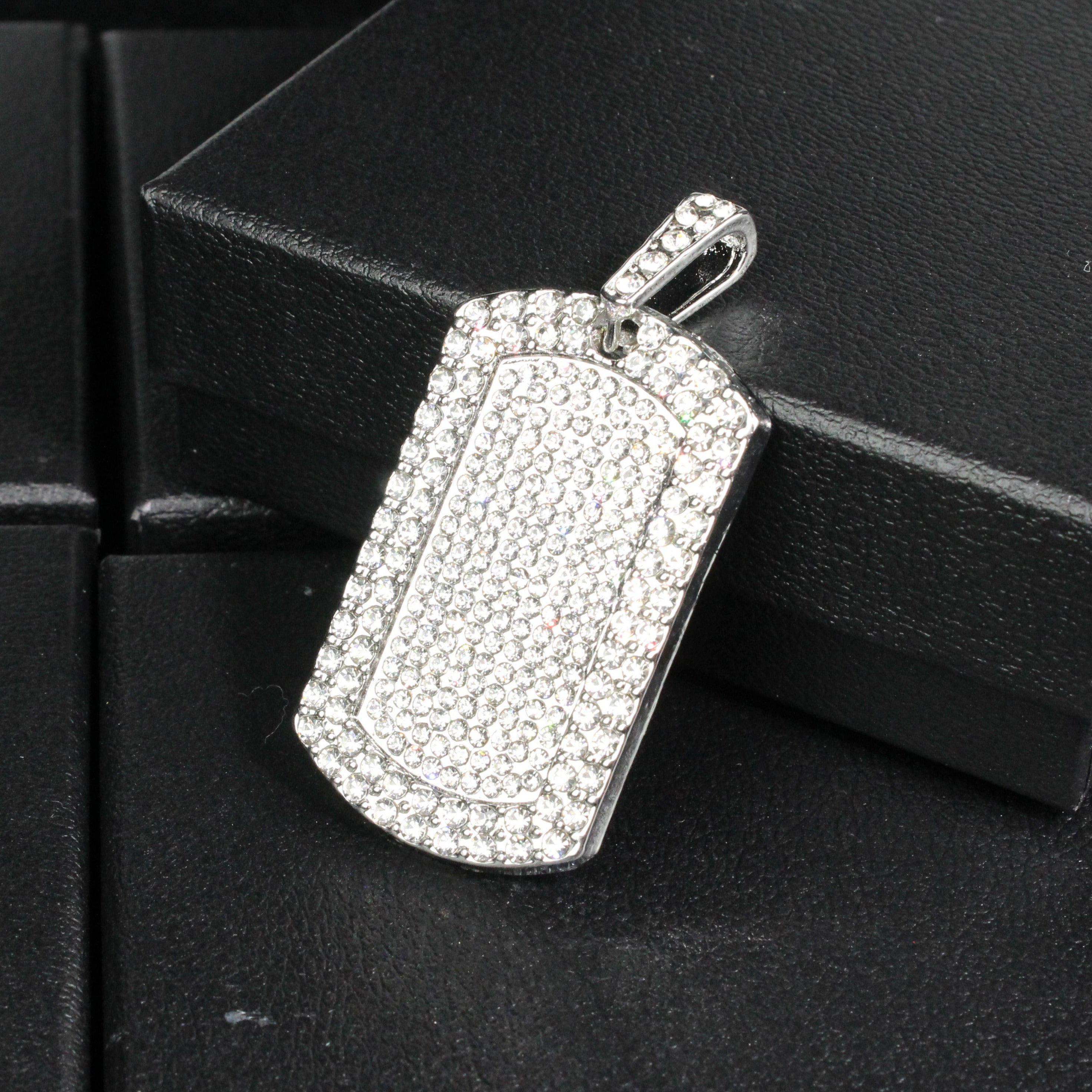 Iced Out Dog Tag Necklace丨ICEEDRIP